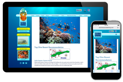 Virtual Dive Experience Website Design | Full Deck Design