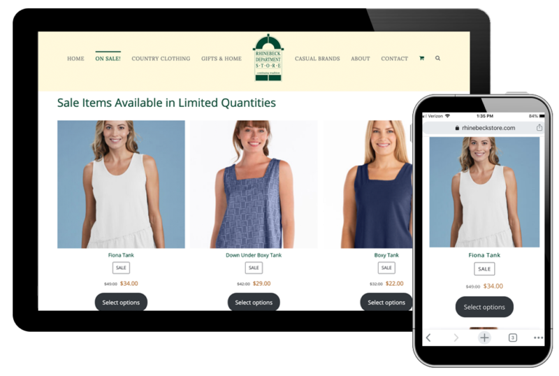 Boutique Country Store Website Design | Full Deck Design